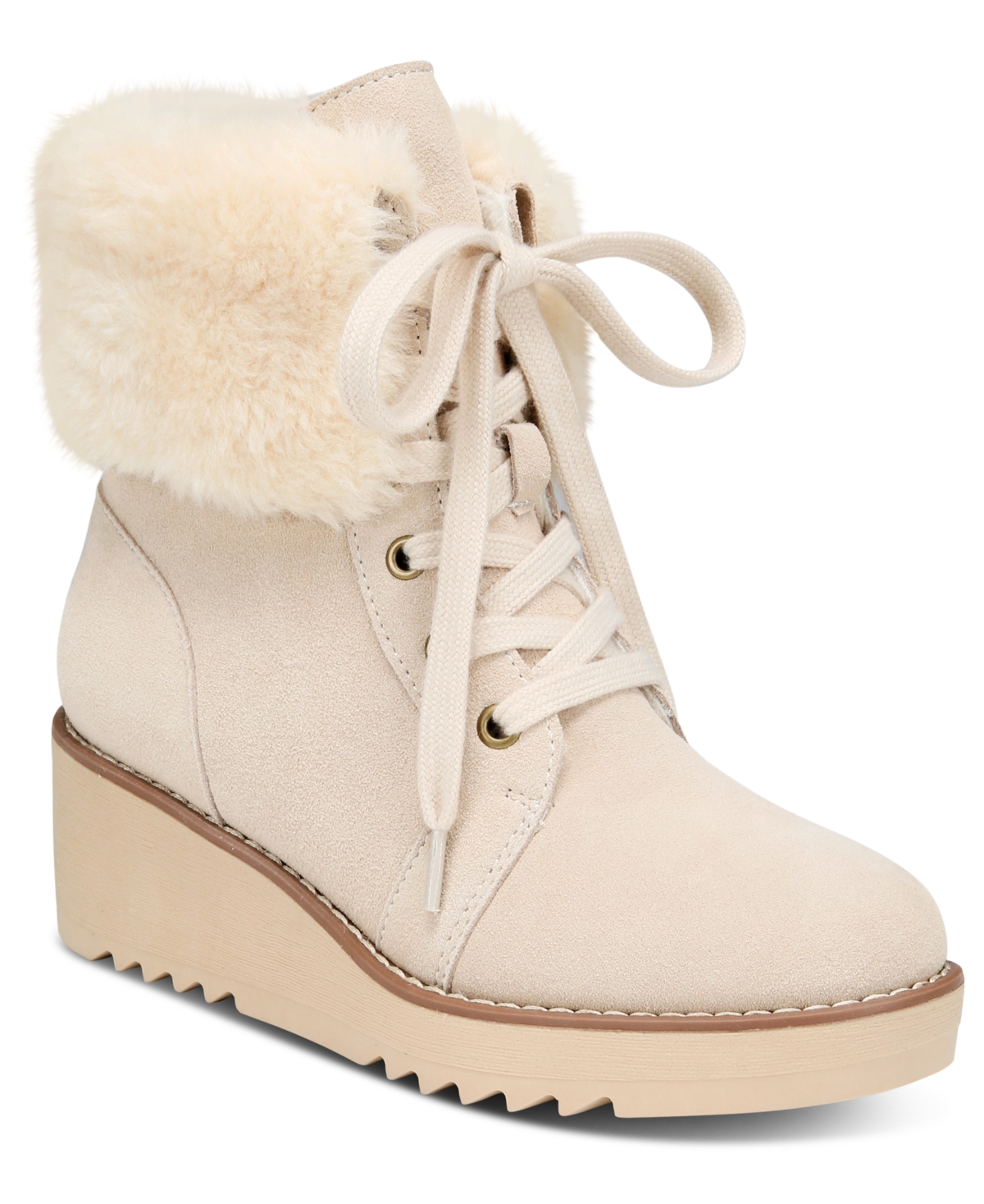 Click here for Style & Co Womens Iggyy Lace-Up Wedge Boots  Creat... prices