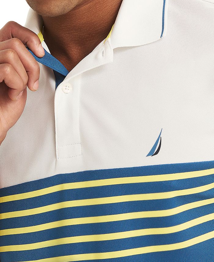 Nautica Men's Classic-Fit Navtech Striped Polo Shirt - Macy's