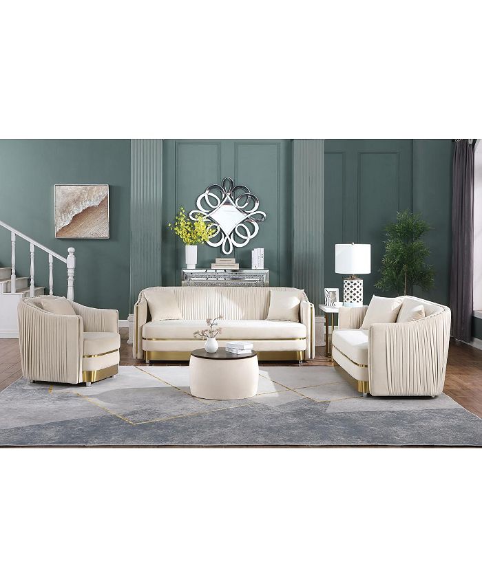 Simplie Fun Round Ottoman Set with Storage & Coffee Table - 2 in 1 ...