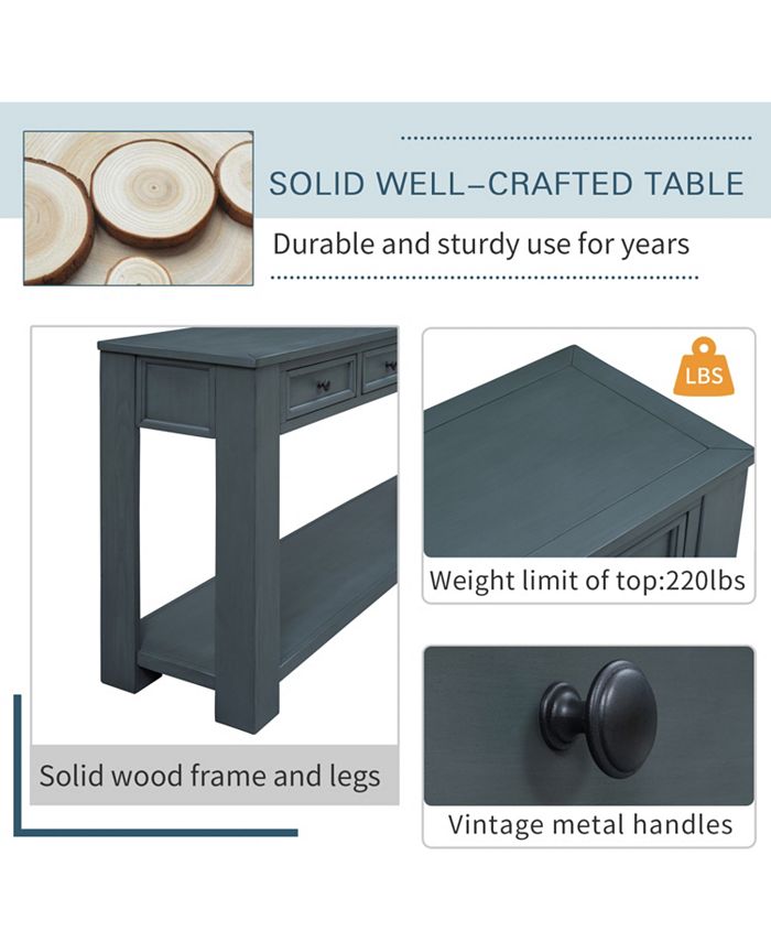 Simplie Fun Console Table/Sofa Table With Storage Drawers And Bottom ...