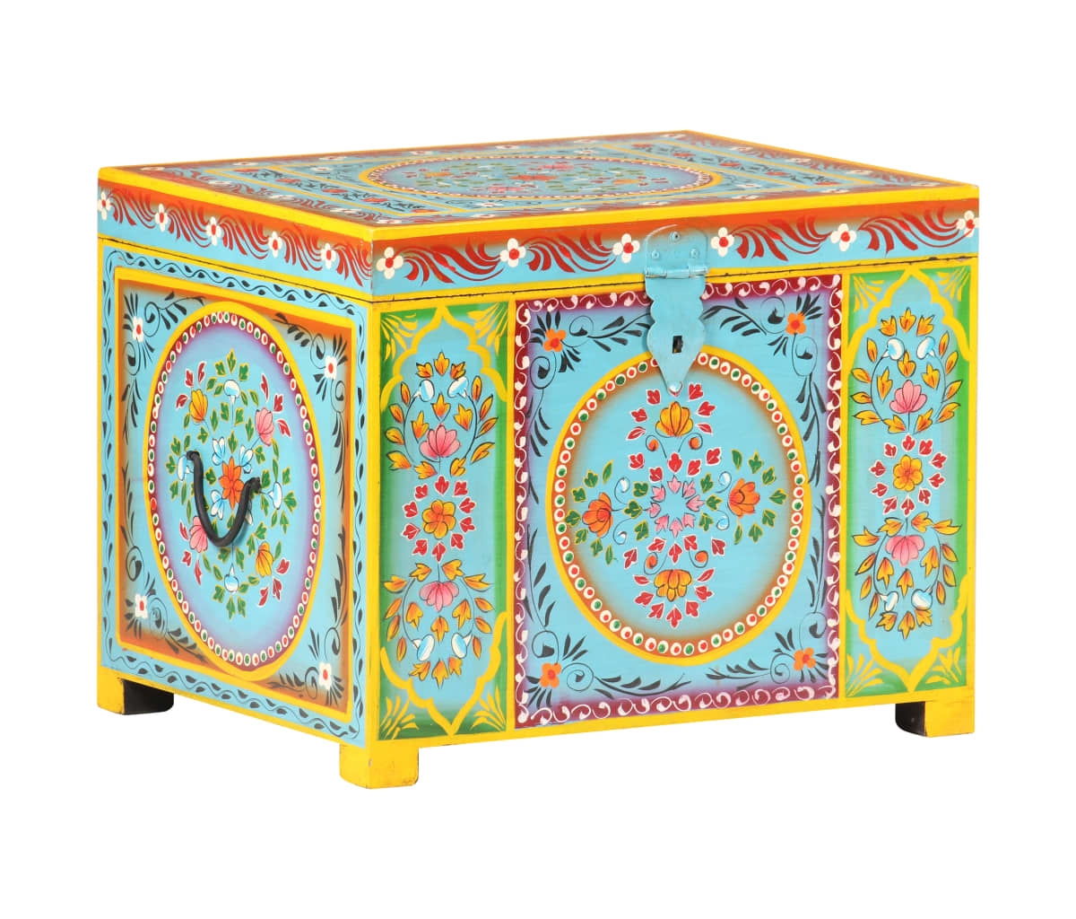 Click here for Hand Painted Storage Box x 19.7x15.7x15.7 Solid Ma... prices