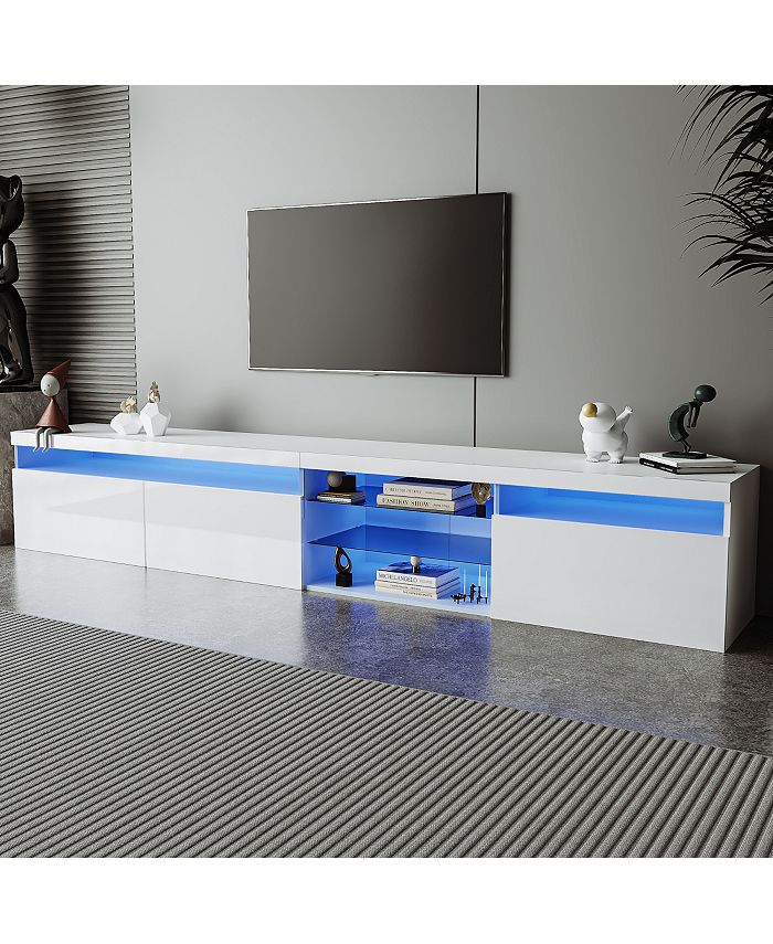 Simplie Fun LED TV Stand With Storage, Color Changing Lights - Macy's