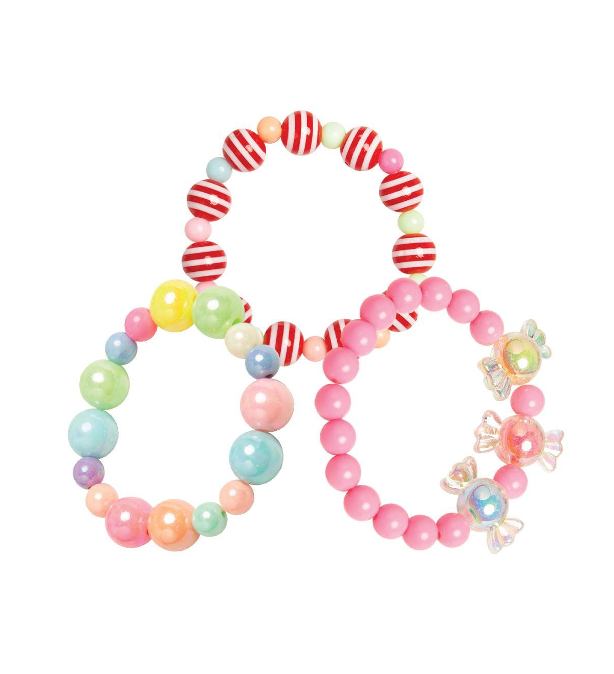 Click here for Puttisu Girls Bangle Trio - Candy Pearls - Candy p... prices