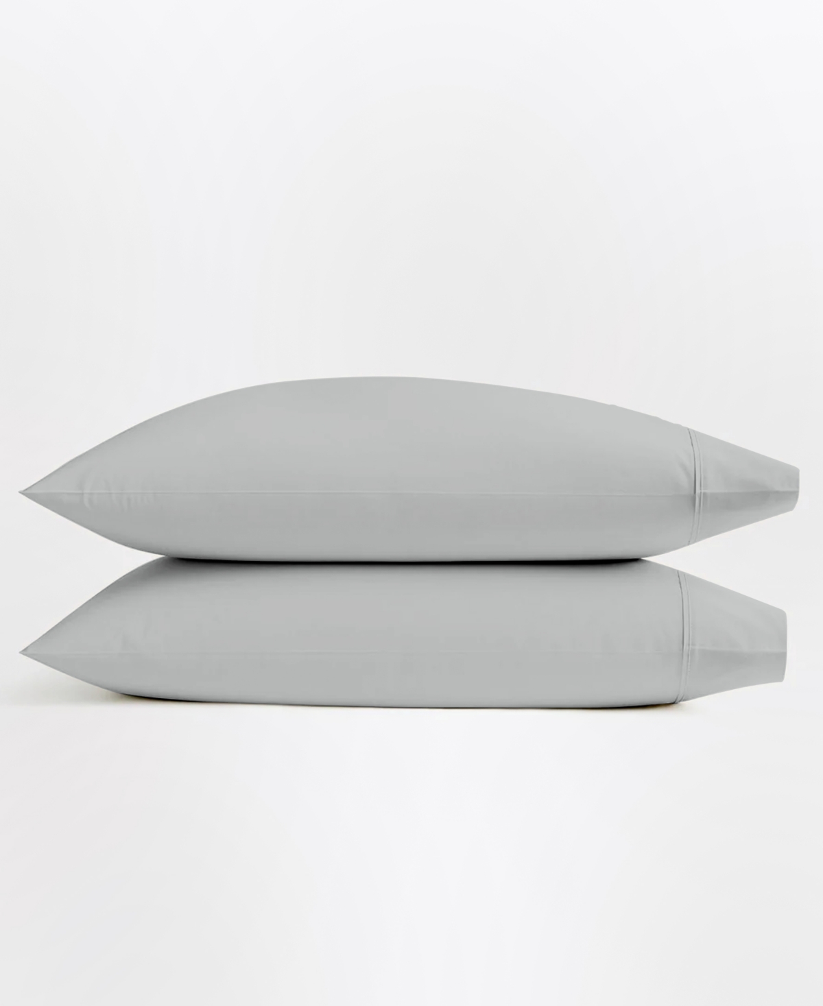 Purity Home 400 Thread Count Cotton Percale Pillowcase Pair  Standard - Light Gray