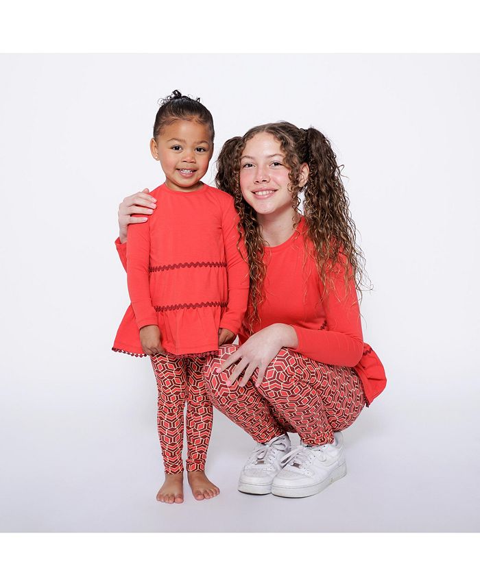 Mixed Up Clothing Girls Tiered Tunic and Legging Set - Macy's