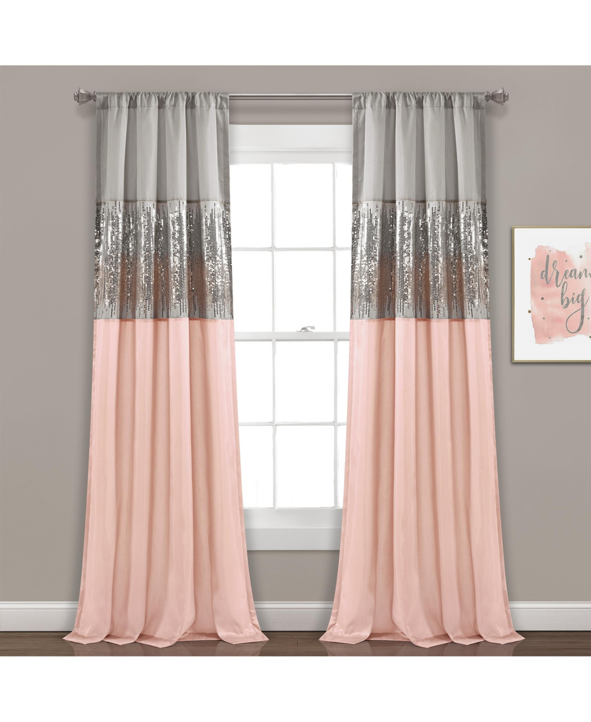 Click here for Lush Decor Night Sky Window Curtain Panel - Grey prices