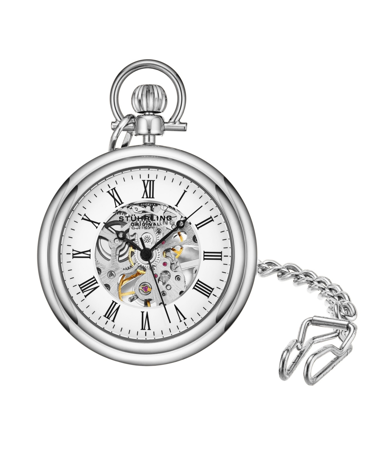 Click here for Stuhrling Vintage Hand-wind 47mm Skeleton Pocket W... prices