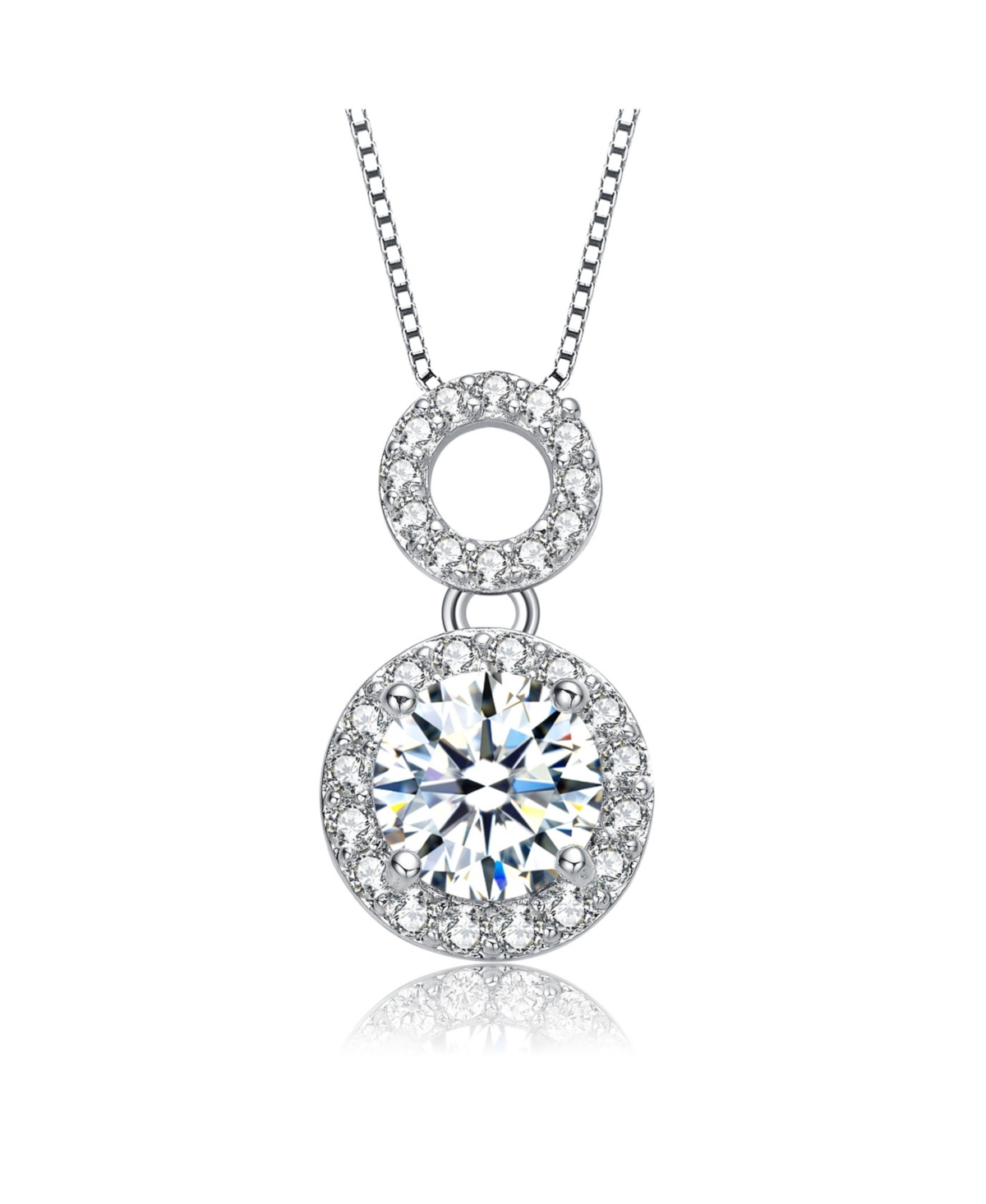 Click here for White Gold Plated with Cubic Zirconia Solitaire Do... prices