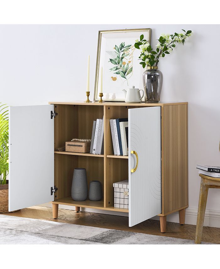 Simplie Fun Modern MDF Storage Cabinet With Adjustable Shelves - Macy's