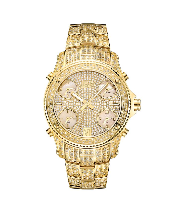 Jbw Men's Jet Setter Diamond (2 ct.t.w.) 18k Gold Plated Stainless ...
