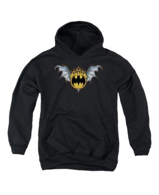 Batman Boys Youth Bat Wings Logo Pull Over Hoodie / Hooded Sweatshirt ...