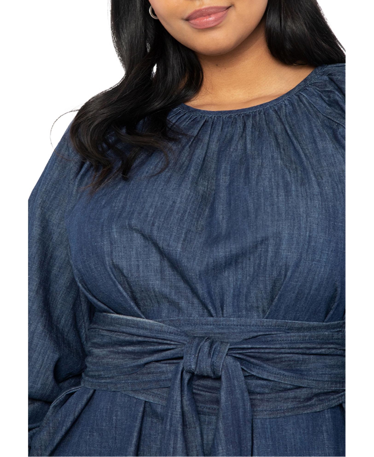 Click here for Eloquii Womens Plus Size Dramatic Faux Wrap Top -... prices