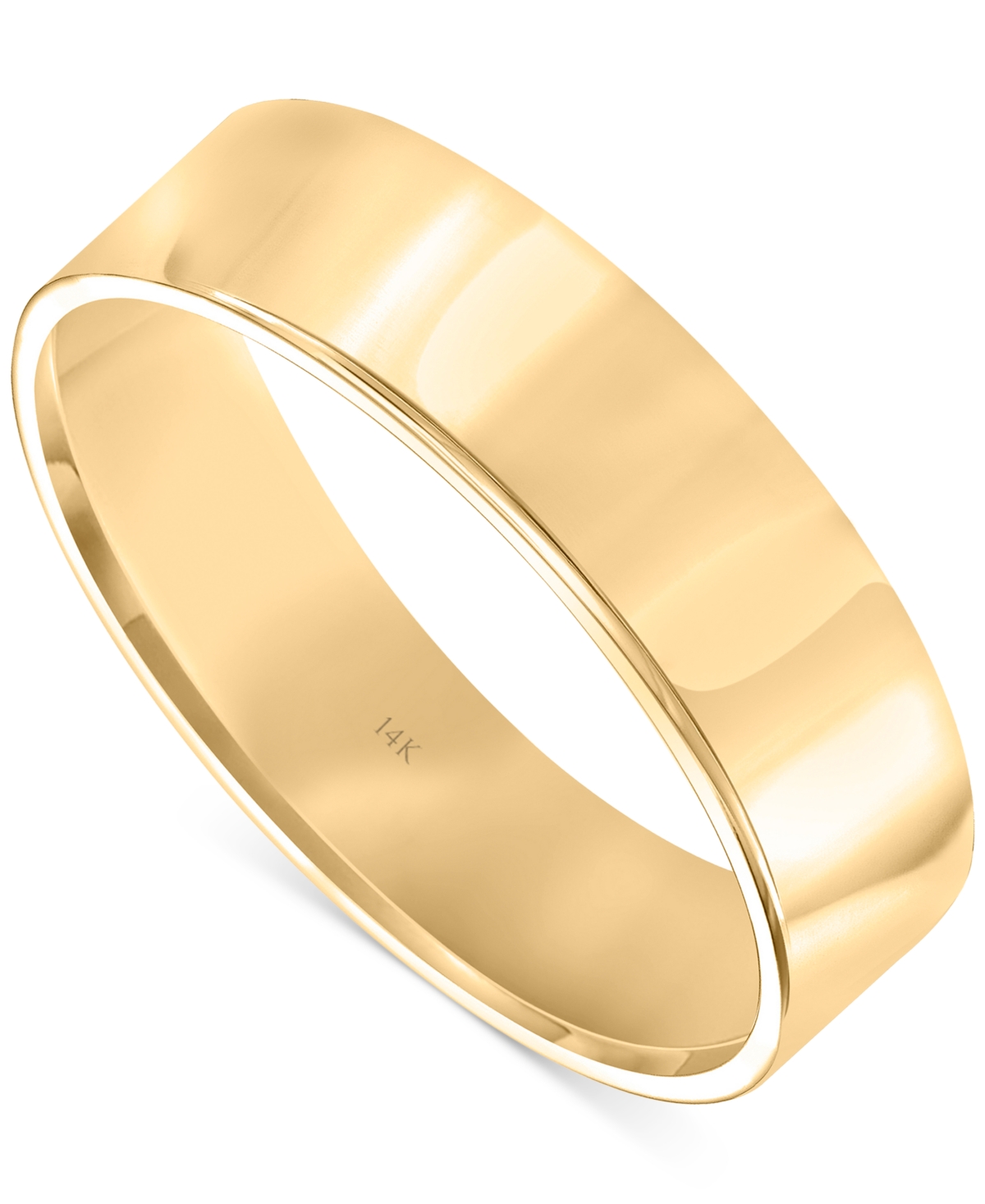 Click here for Mens Flat Profile Comfort Fit Wedding Band in 14k... prices