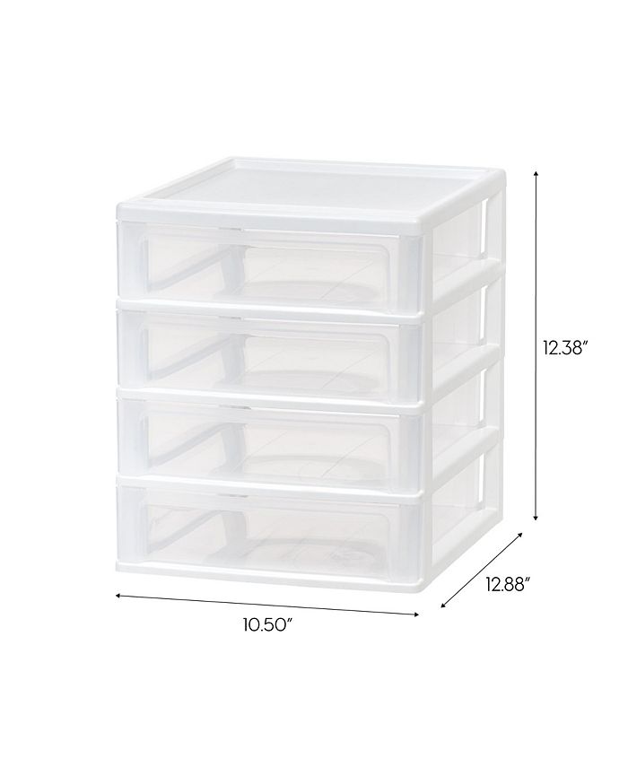 IRIS 4-Drawer Desktop-Storage Unit, White - Macy's