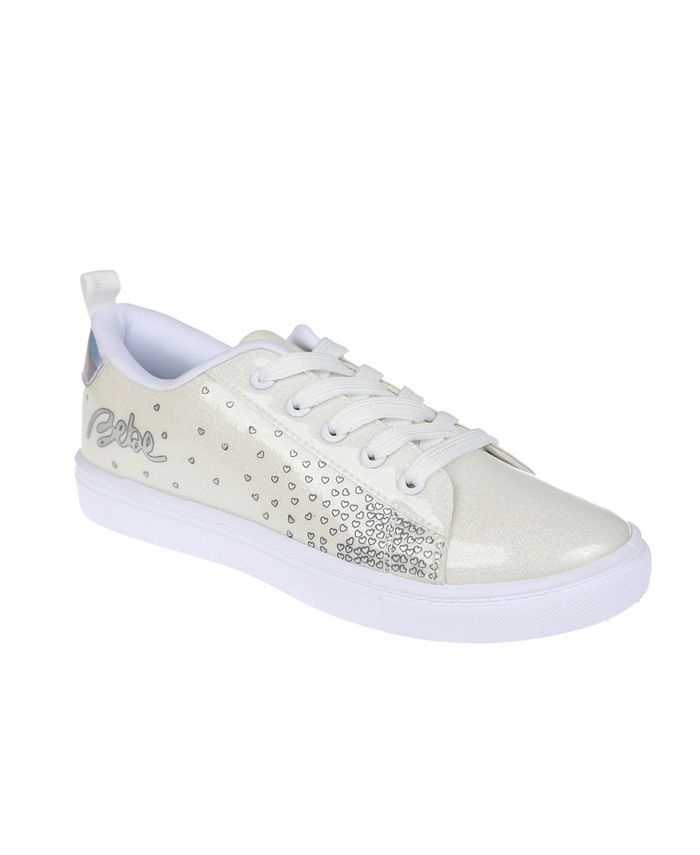 Bebe Big Girl's Low Profile Sneaker with Metallic Print and Holographic ...