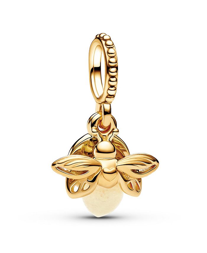Pandora 14K Gold-Plated Glow-in-the-dark Firefly Dangle Charm - Macy's
