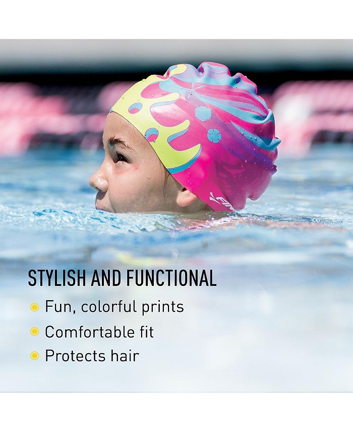 FINIS Girls Mermaid Silicone Cap - Fun Swim Cap with a Universal Fit ...