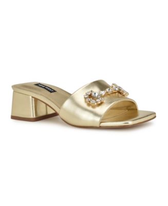 Nine West Women's Bamsy Square Toe Slip-on Dress Sandals - Macy's