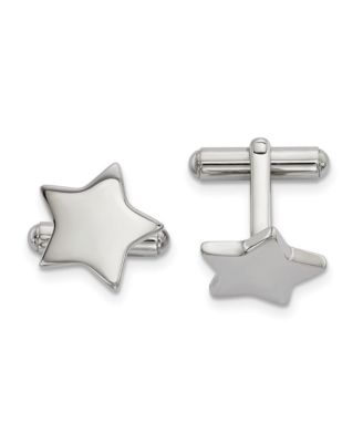Chisel Stainless Steel Polished Star Cufflinks - Macy's