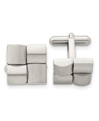 Chisel Stainless Steel Brushed Cufflinks - Macy's