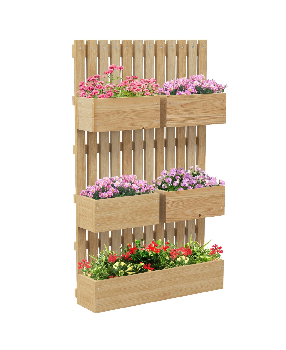 Click here for Outsunny 5 Box Raised Garden Bed w/ Trellis  Drain... prices