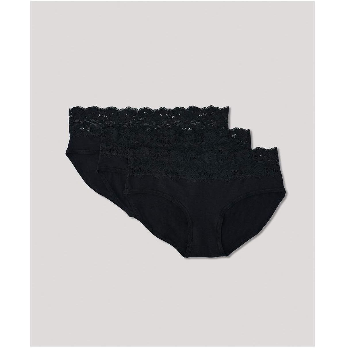Click here for Pact Womens Organic Cotton Lace Waist Brief 3-Pack... prices