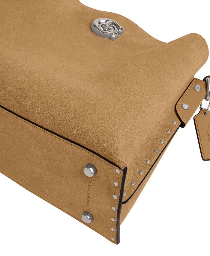 COACH Willow Leather with Rivets Shoulder Bag - Macy's