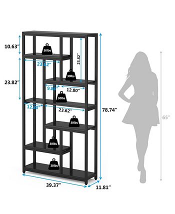 Tribesigns 79 Inch Extra Tall Bookshelf, 7-Tier Vintage Bookcase ...