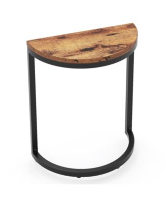 Tribesigns End Table Semi Circle, Small Half Round Side Table with ...