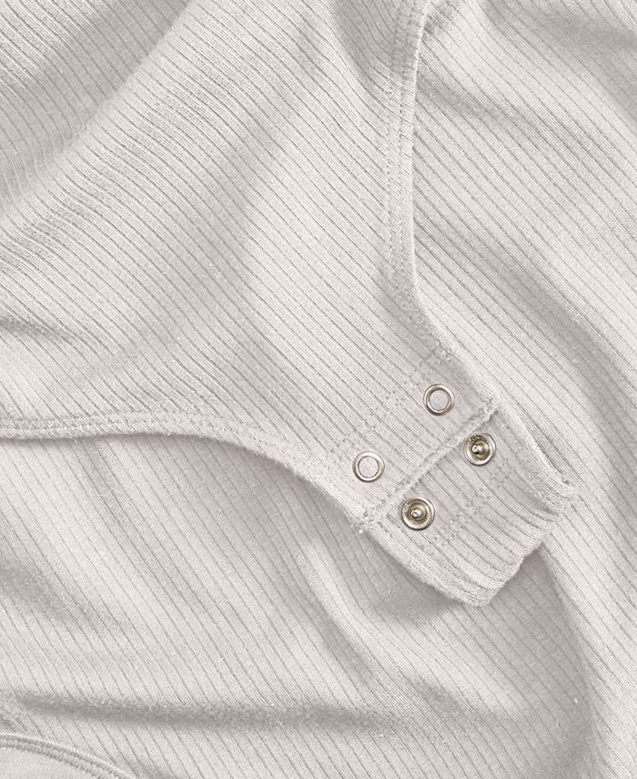 On 34th Women's Sleeveless Ribbed Bodysuit, Washed White, Created for ...