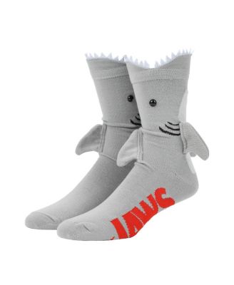 JAWS Men's Shark Built Up Novelty Character "Bite Me" Crew Socks - Macy's