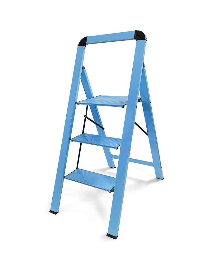 Mega Casa 3 - Step Aluminum Folding Step Stool For Home Garden - Macy's