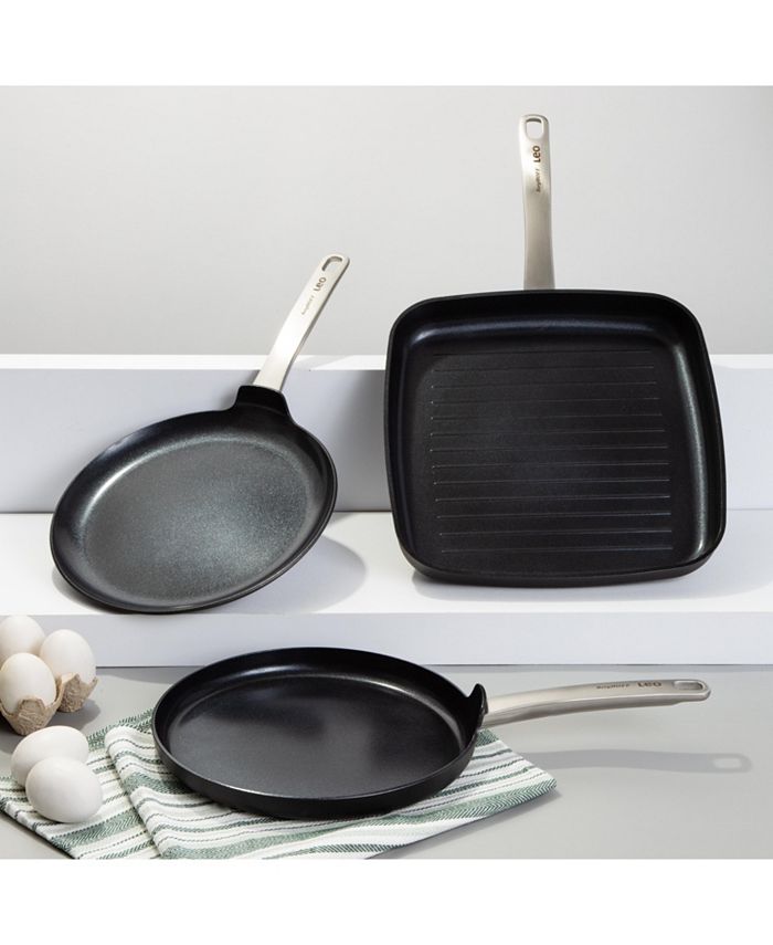 BergHOFF Graphite Non-stick Ceramic Grill Pan 11", Sustainable Recycled ...