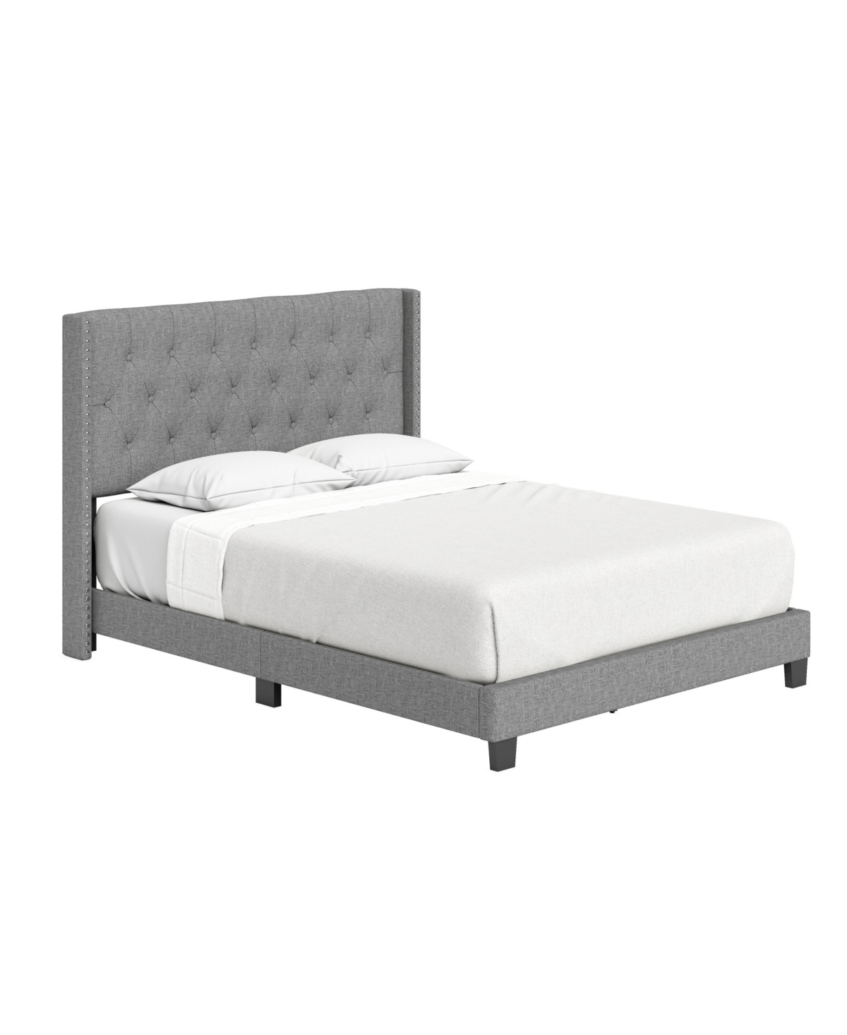 Click here for Mia Linen Upholstered Platform Bed Frame with Tuft... prices