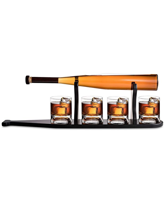The Wine Savant Baseball Decanter & Glass Set with Stand - Macy's
