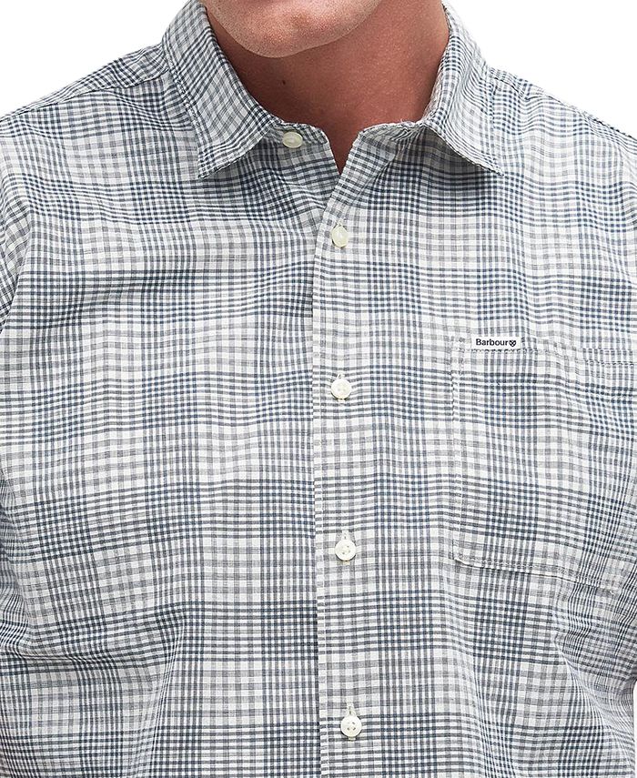 Barbour Men's Springside Short Sleeve Button-Front Check Pattern Shirt ...