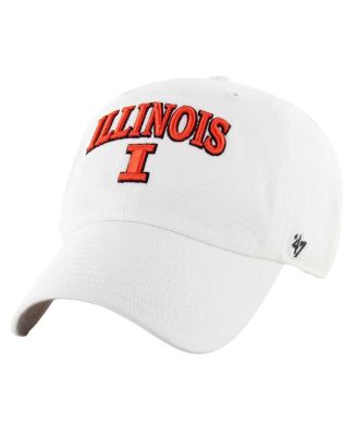 47 Men's White Illinois Fighting Illini Archie Script Clean Up ...