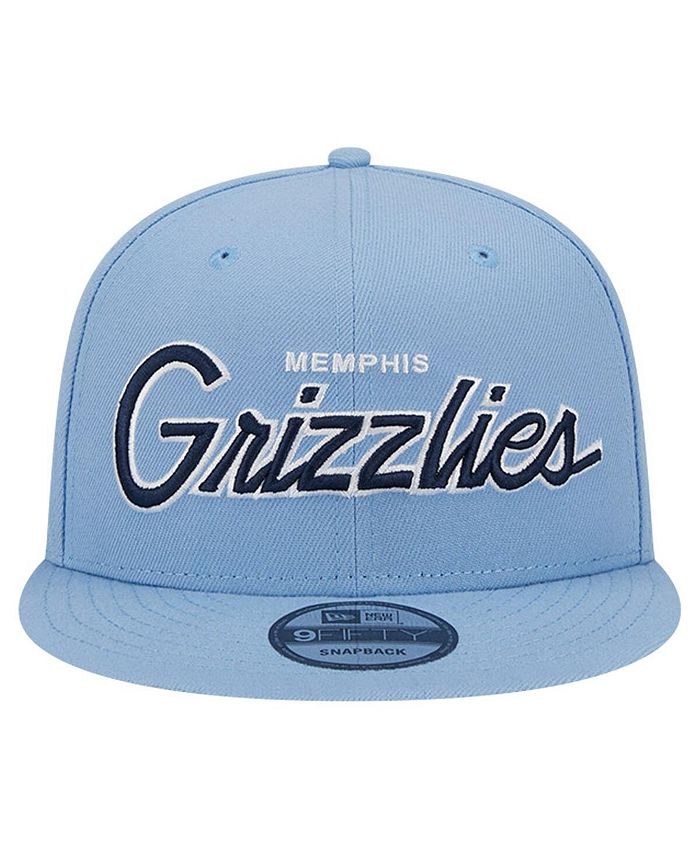 New Era Men's Light Blue Memphis Grizzlies Evergreen Script Side Patch ...