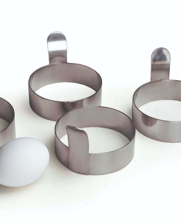RSVP International Endurance Stainless Steel 3x3x2" Egg Ring 4 Piece ...