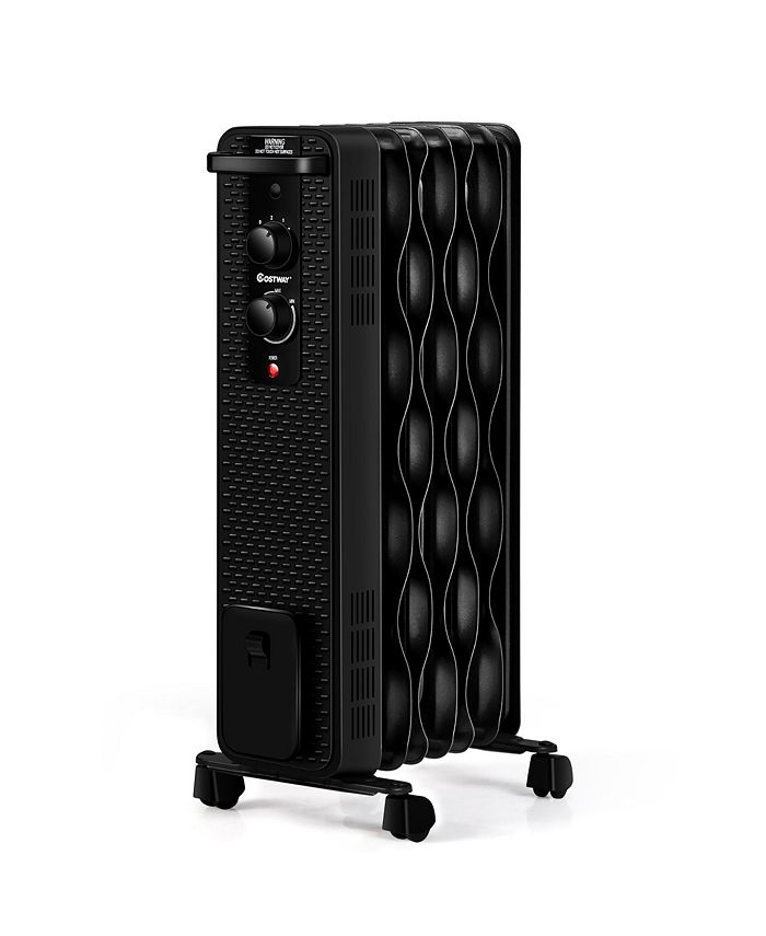 Costway 1500W Oil-Filled Heater Portable Radiator Space Heater - Macy's