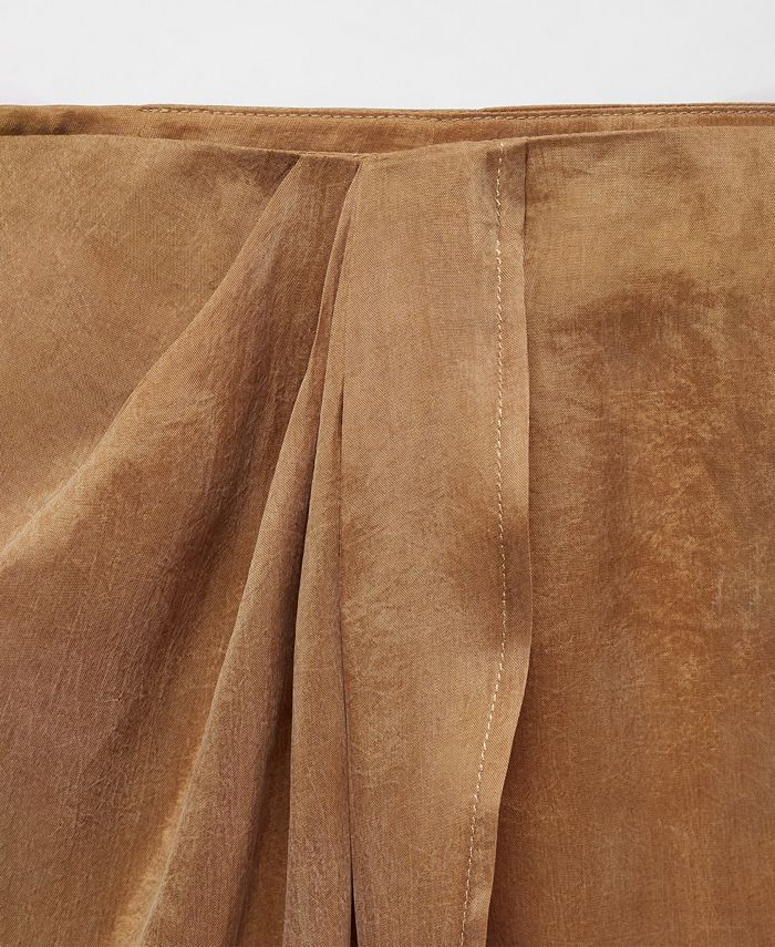 MANGO Women's Slit Detail Lyocell Skirt - Macy's