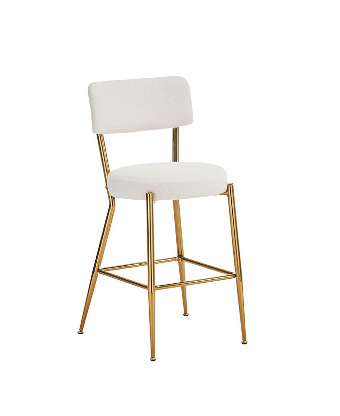 Simplie Fun Modern teddy fabric bar stools - Stylish island seating ...