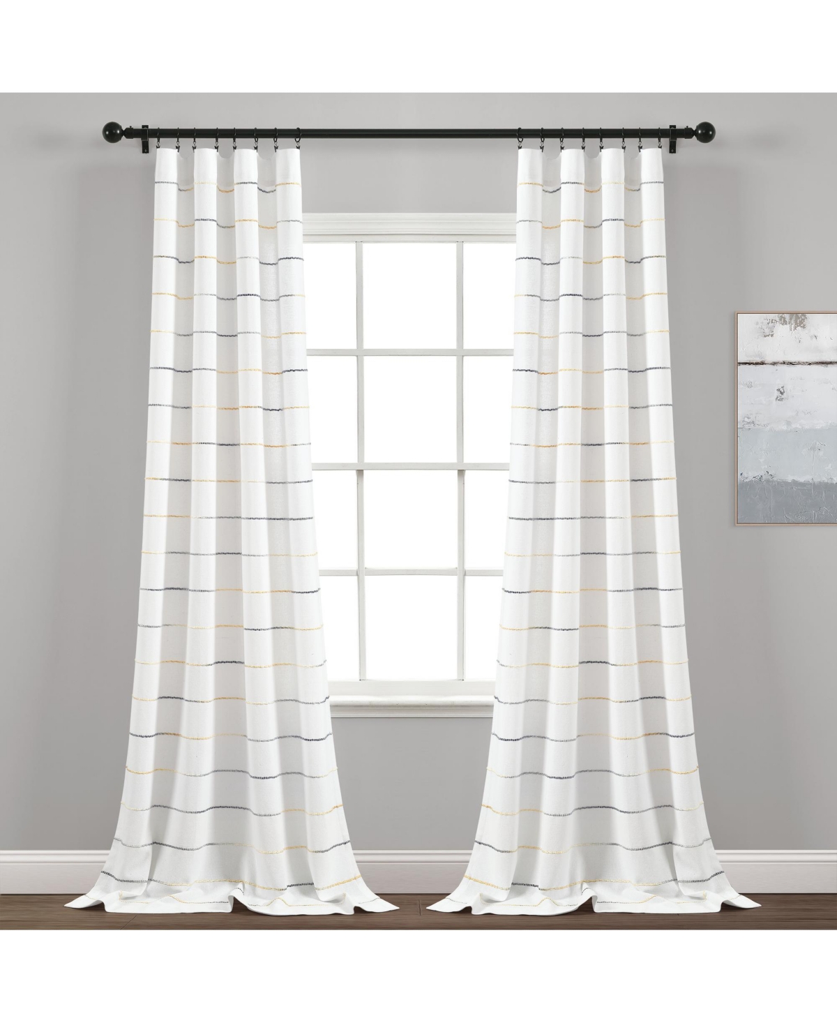Click here for Lush Decor Ombre Stripe Yarn Dyed Cotton Window Cu... prices