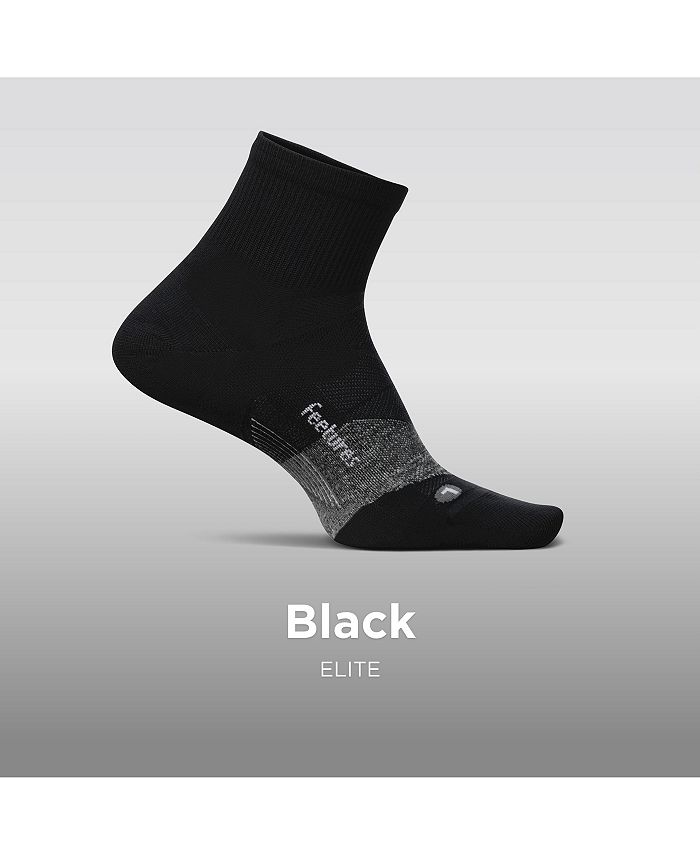 Feetures Men's Elite Light Cushion Quarter Solid - Sport Sock with ...
