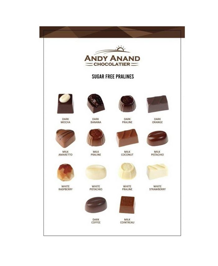 Andy Anand Chocolatier Andy Anand 48 pc Sugar Free Belgian Chocolate ...