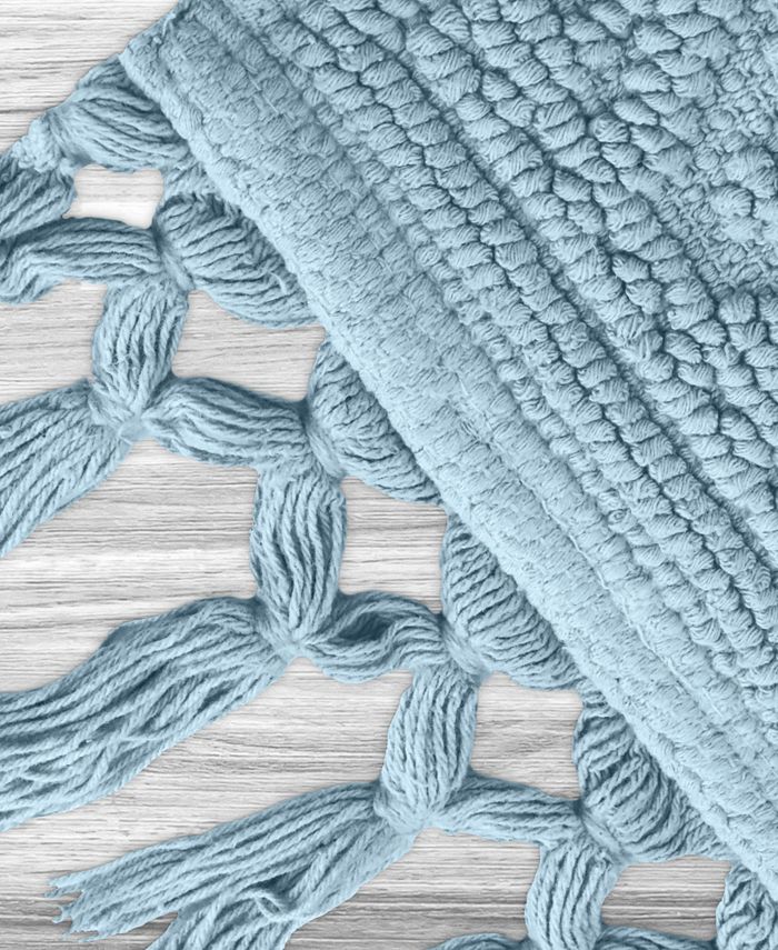 Jean Pierre New York Ricardo Fringe Cotton Bath Rug 27" x 52" - Macy's