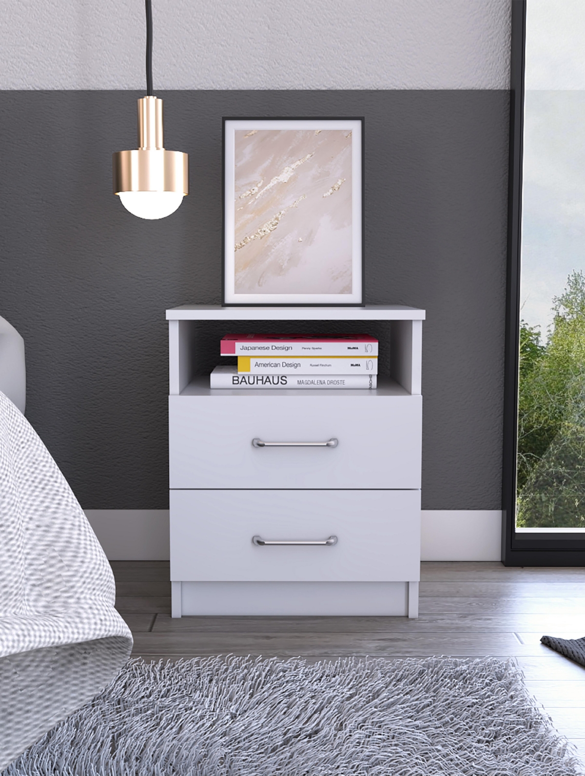 Click here for Streamdale Brookline 2-Drawer 1-Shelf Rectangle Ni... prices