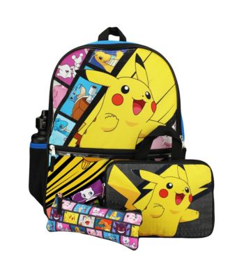 Pokemon Pikachu Anime Cartoon 4-Piece Backpack Accessories Set for boys ...
