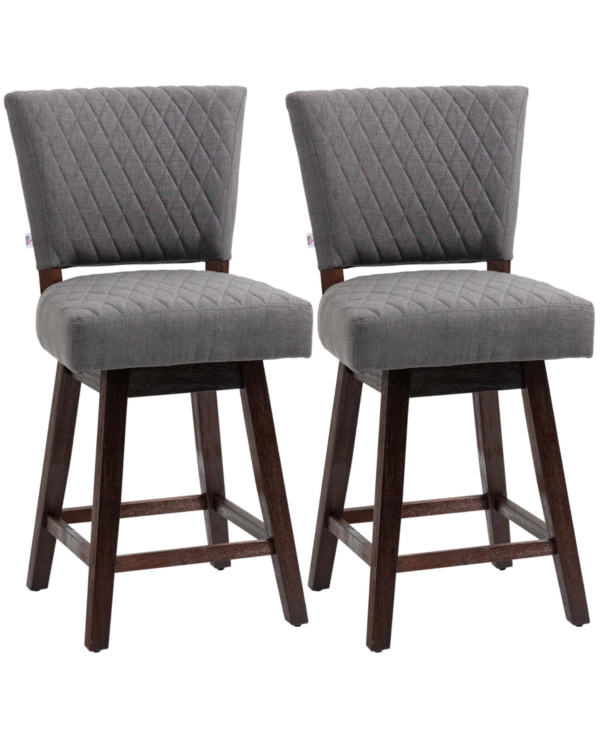 Click here for Homcom Swivel Bar Stools Set of 2 for Kitchen Coun... prices