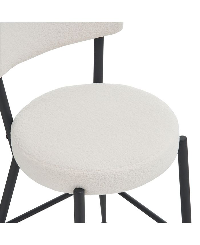 Simplie Fun Modern teddy fabric bar stools - Stylish island seating ...